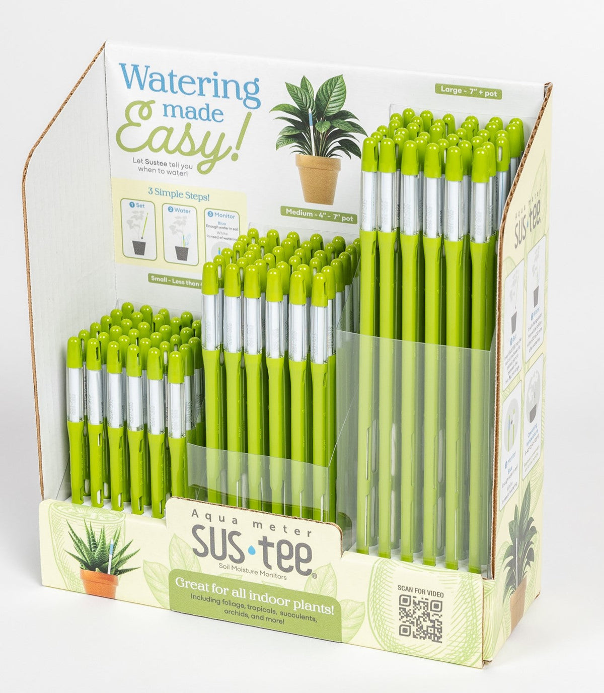 SUStee 108 Piece Retail Ready unit - 36 each Short, Medium, Long (108 ...